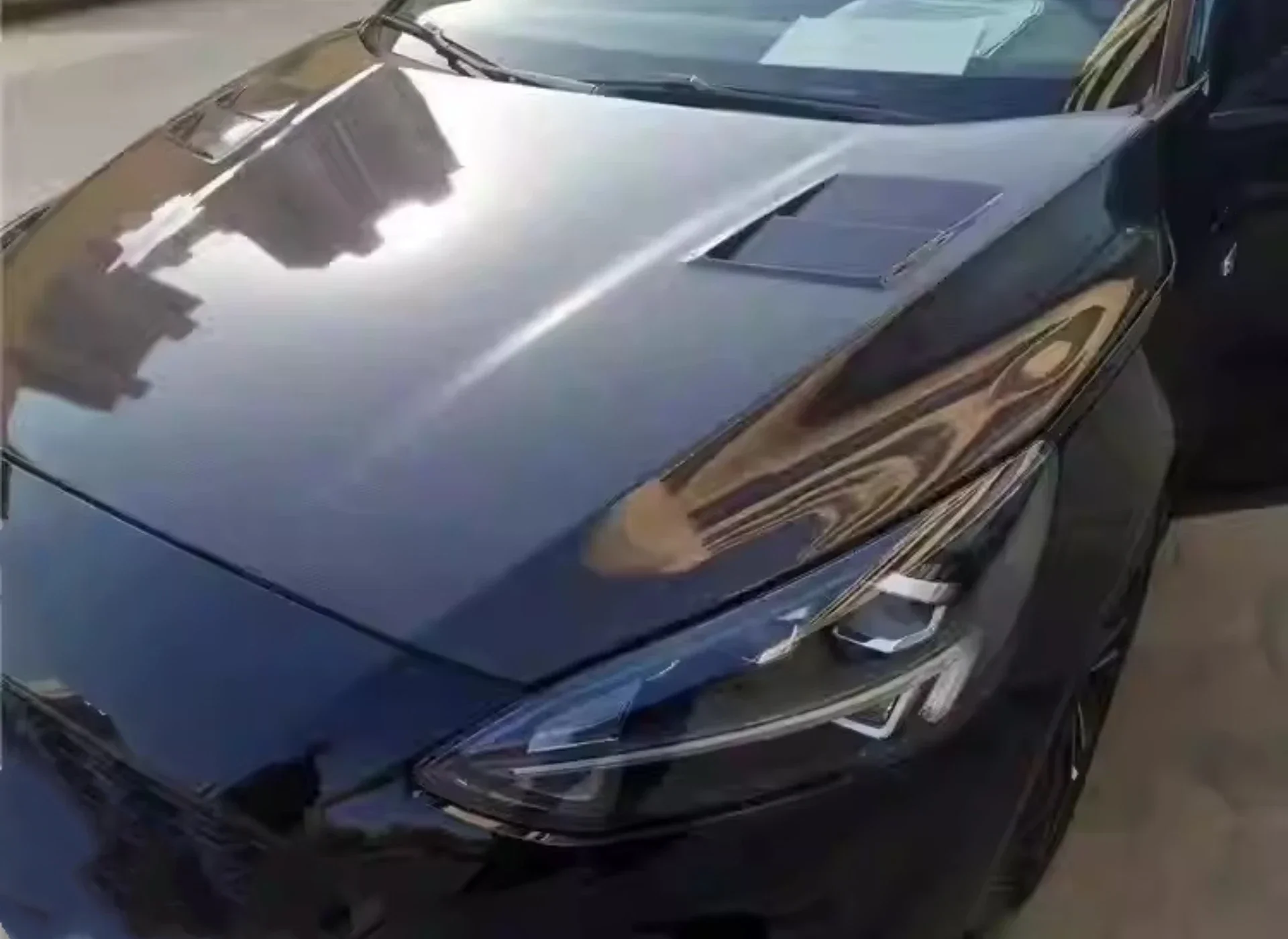 Body Kit Carbon Fiber Engine Cover For Ford Focus Stline Hood Light ...