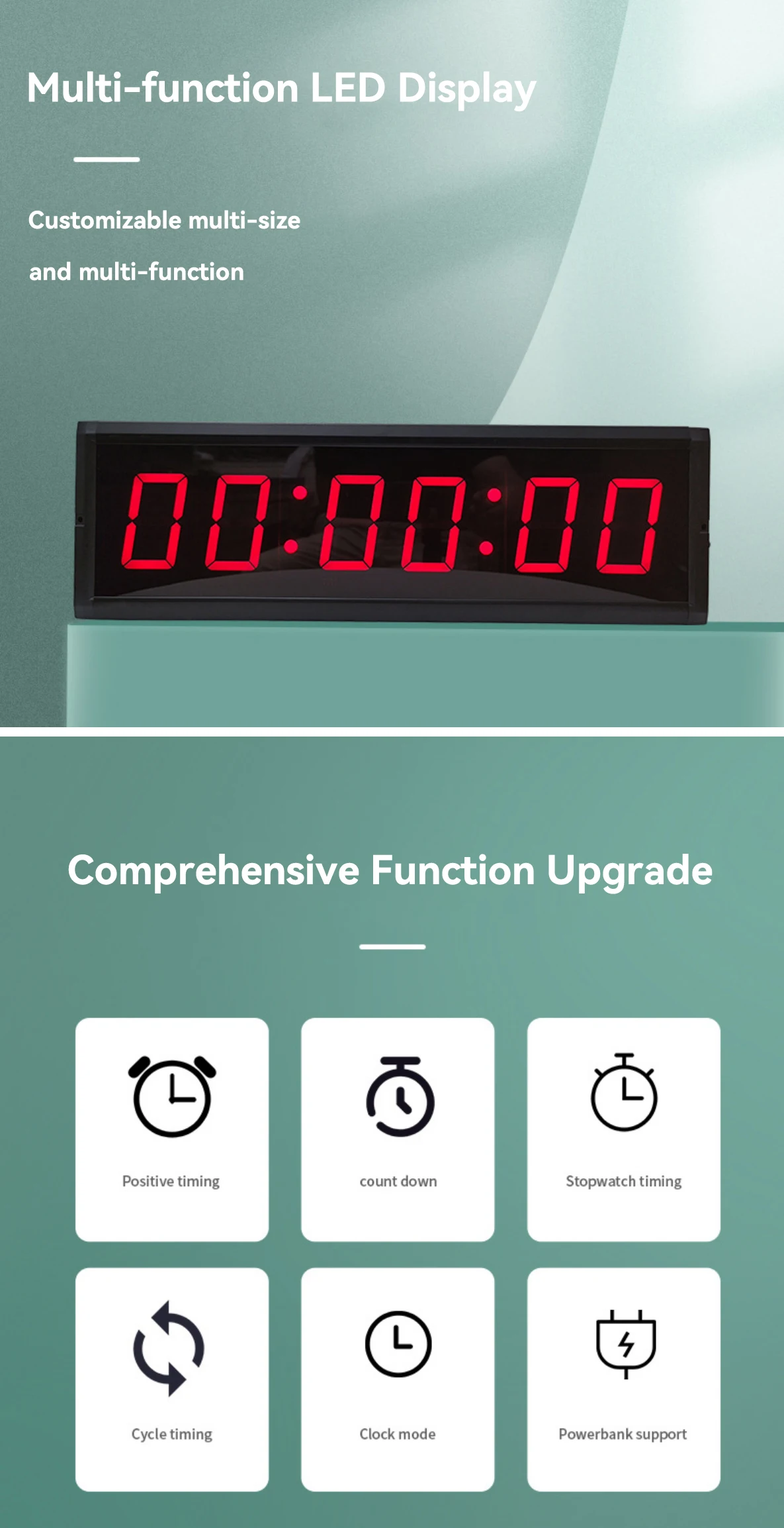 Race Timing Clock with Start Stop Button - Electronic Stopwatch