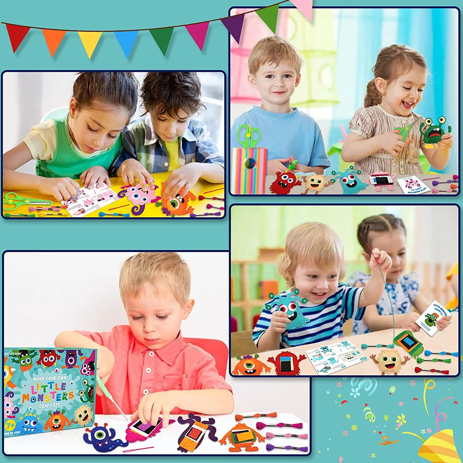 Kids Educational Toy - Monster Felt DIY Craft Kits