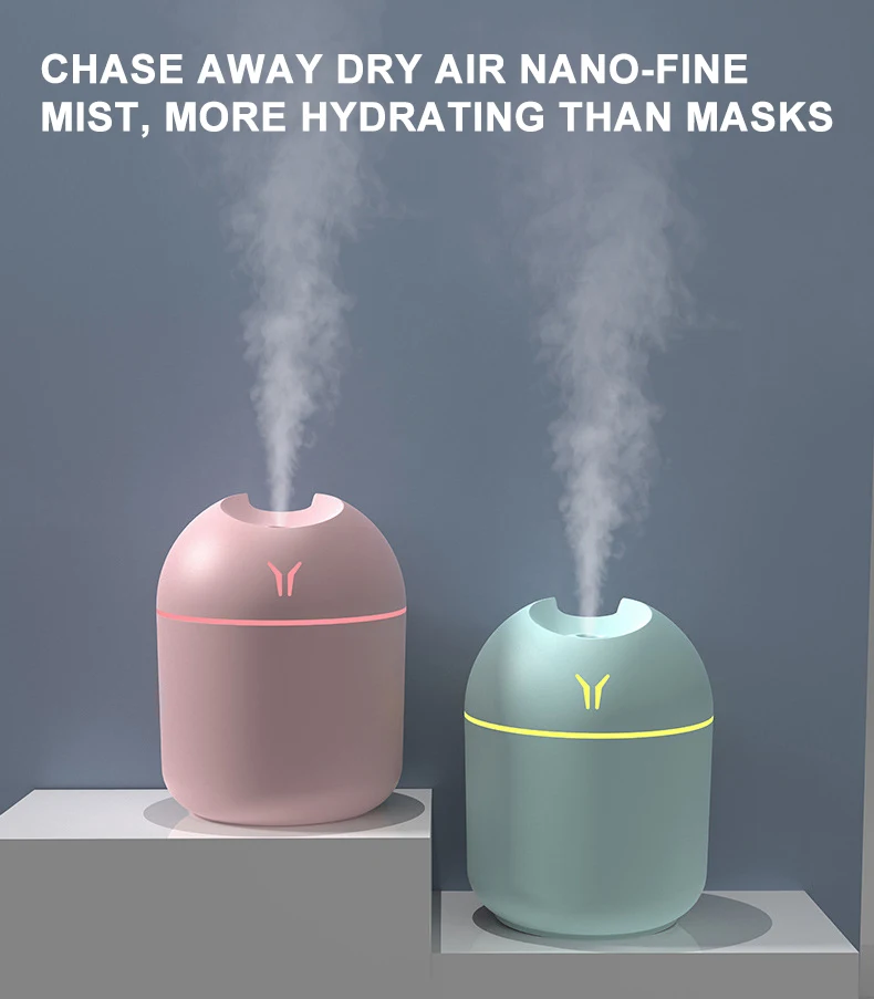 2023 Hot Sell Portable Colorful Led Light Mini H2o Spray Mist Leaf Waterless Diffuser Car Usb ...