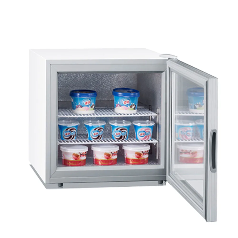 Glass Doors Commercial Table Top Fridge Ice Cream Counter Top ...
