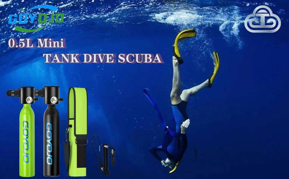 GOYOJO Mini Scuba Tank - 0.5L Portable Lung Diving Device