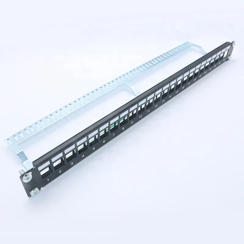 24 Port Cat5e Cat 6 Cat6a Cat7 Cat6 Rj45 Modular Patch Panel