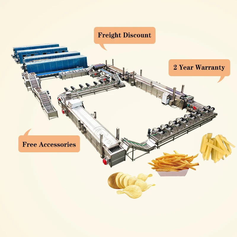 Manufacturing Frying Production Line Fresh Frozen French Fries Sticks
