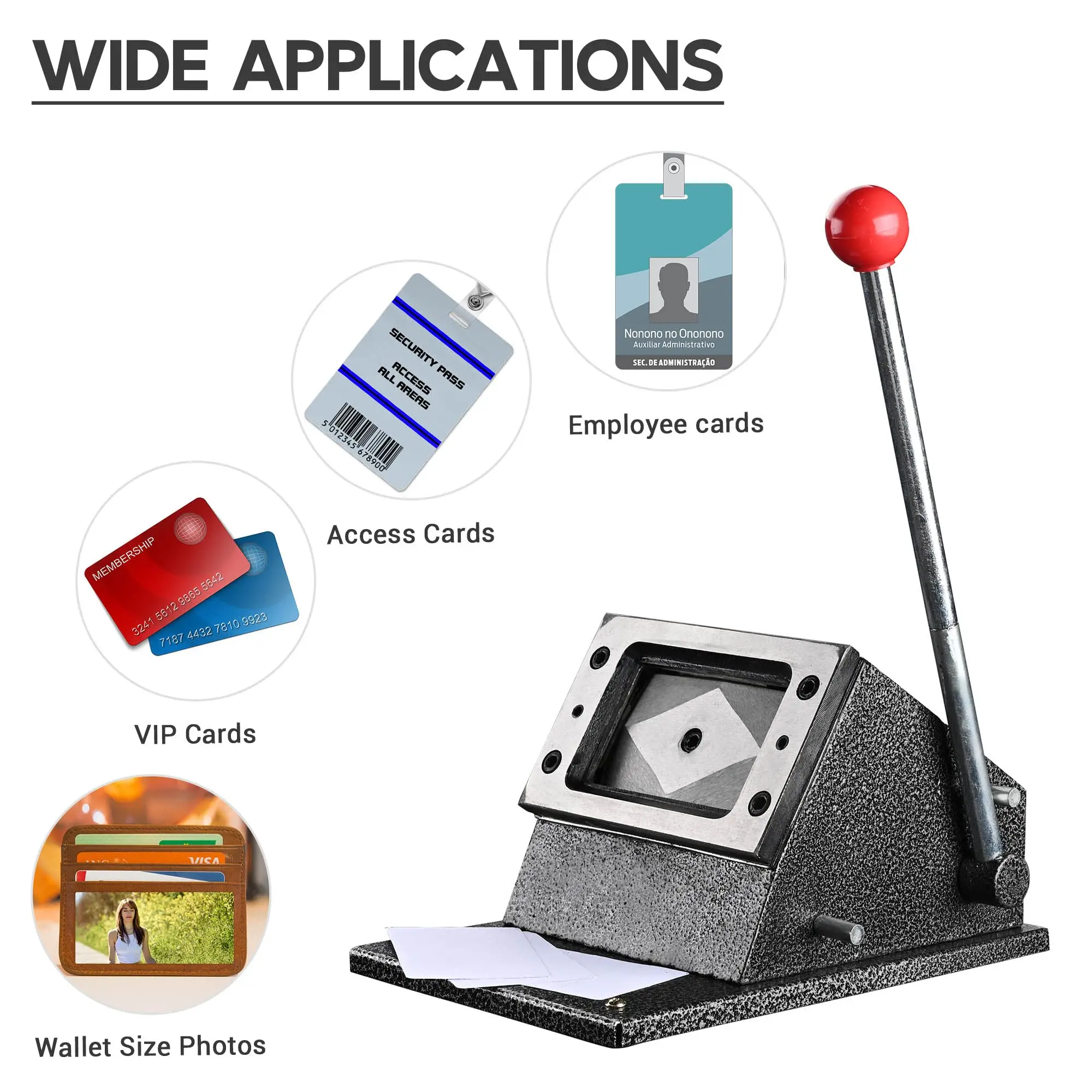 PVC Heavy Duty Punch Manual - Precise Card Cutting Tool