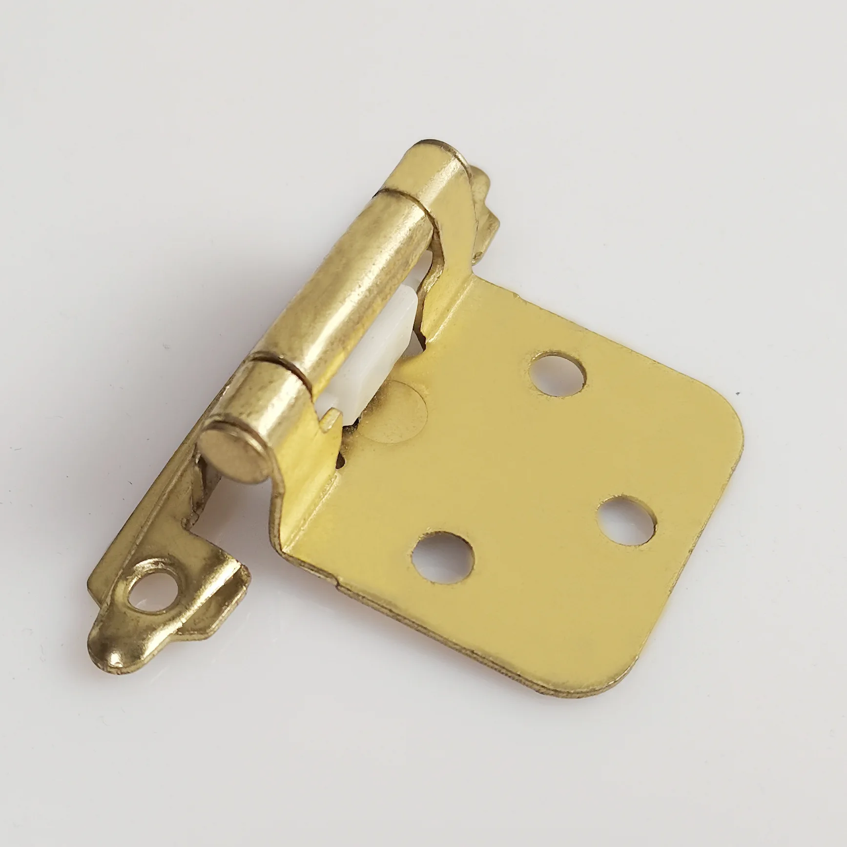 3/8" Kitchen Flush Cabinet Door Hinge Copper Plating Gate Hinges Self ...