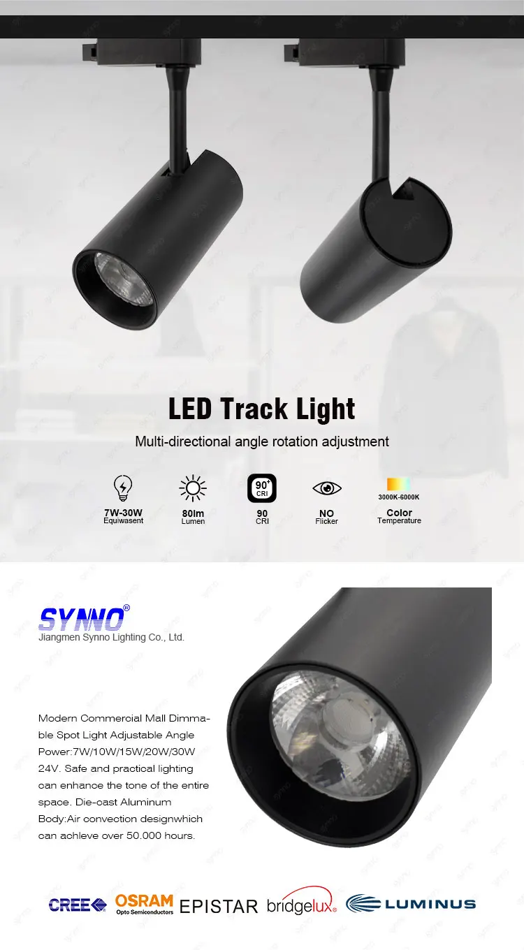 Adjustable Commercial Aluminum Light Dimmable for Clothing Store Track ...