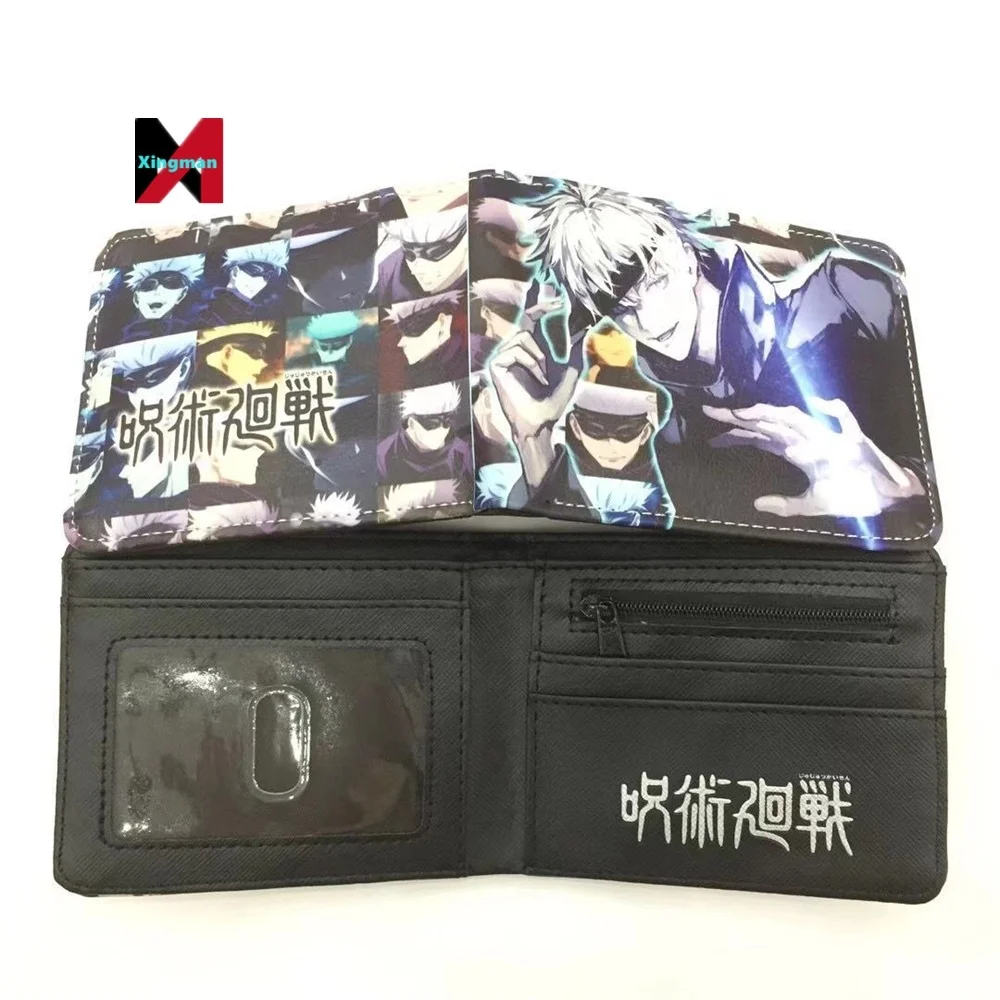 Anime Cartoon Wallet Jujutsu Kaisen Wallets Unisex Short Coin Purse ...