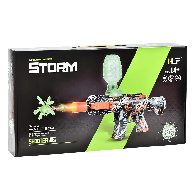 Hw M416 Splatter Gel Balls Blaster Gun Electric Fire-breathing Luminous ...