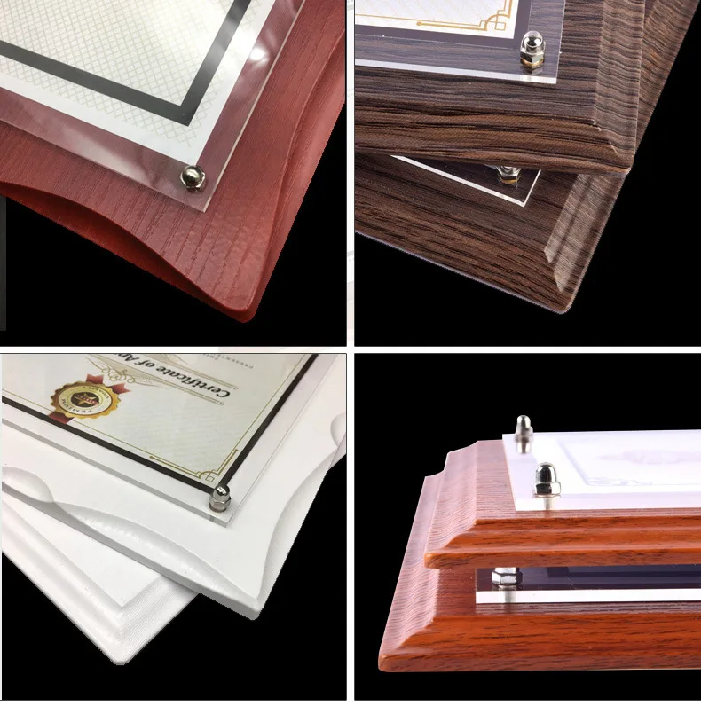 Certificate A4 Display Frame Honor Awards Posed Wooden Photo Frame ...