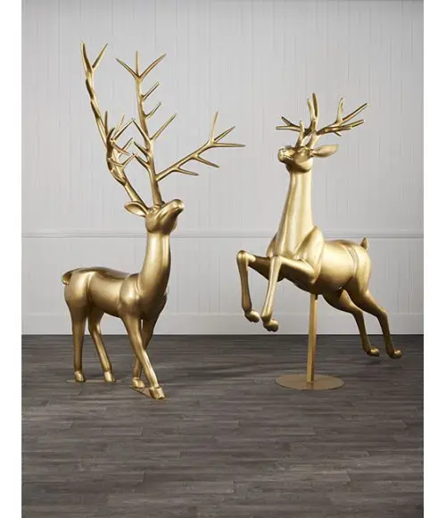 Commercial Life Size Fiberglass Resin Statue Christmas Reindeer ...