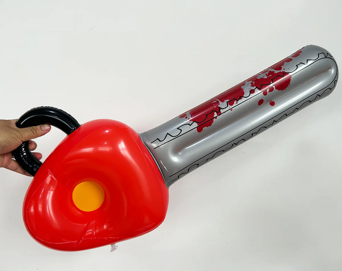 Custom PVC Red Inflatable Chainsaw - Fun Toy for Kids