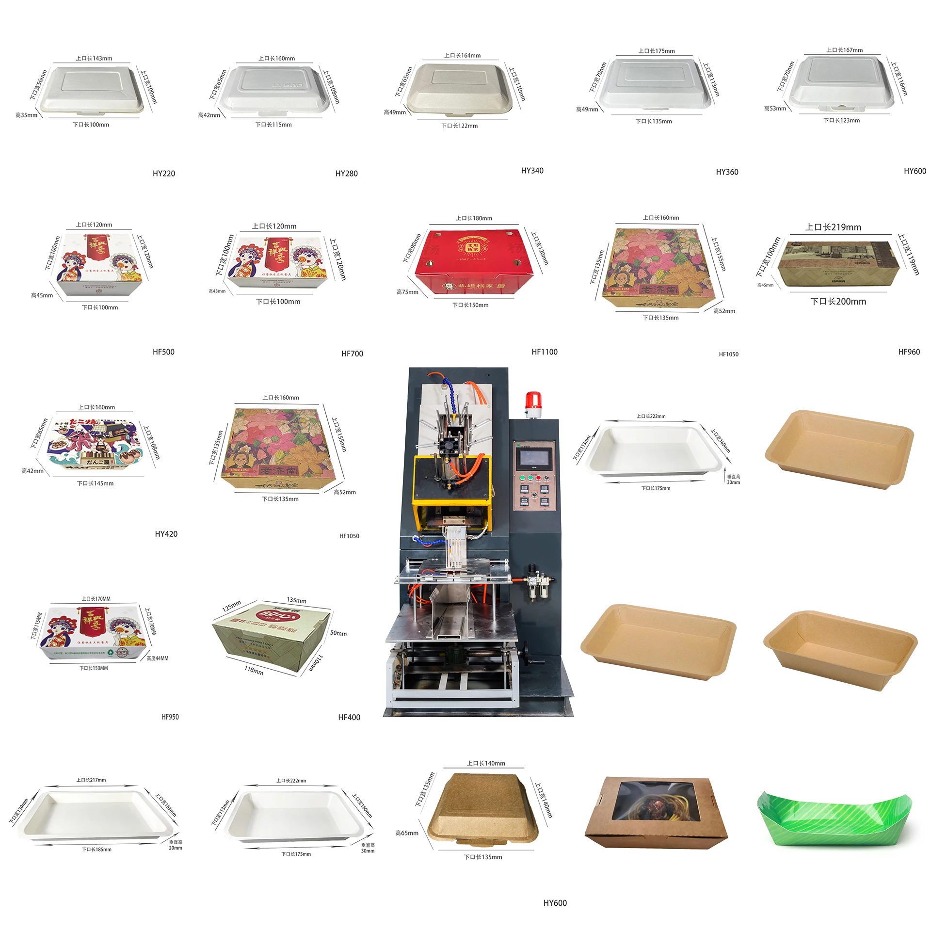 Fully Automatic Paper Lunch Box Making Machine with Fast Exchange Mold ...