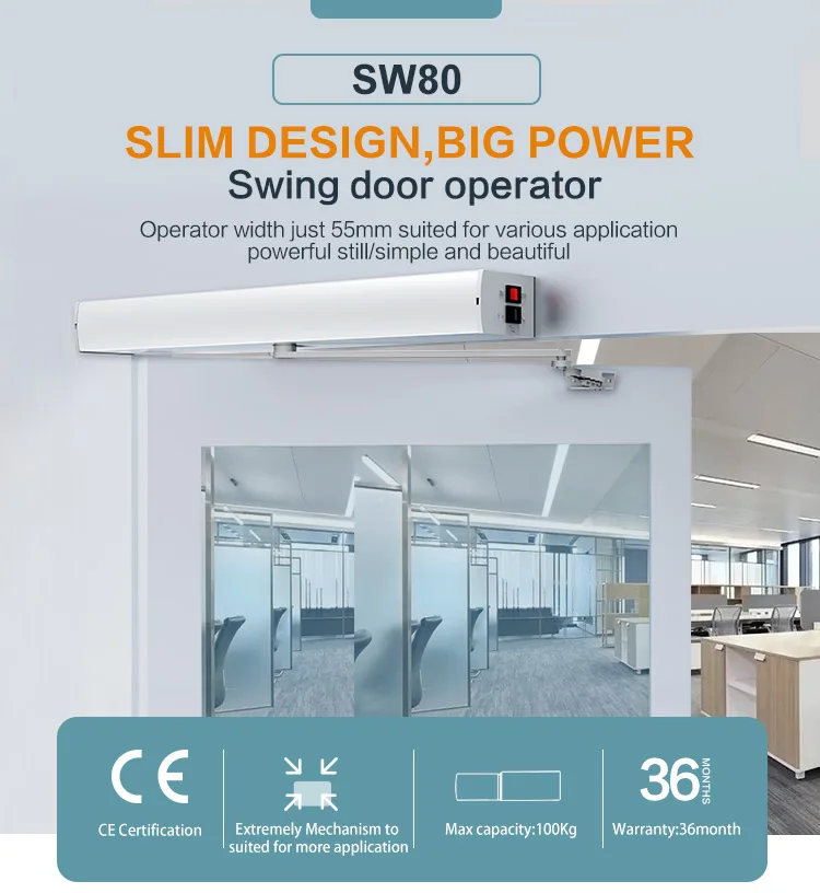 Doortec Modern Indoor Fashion Design Automatic Swing Door System With ...