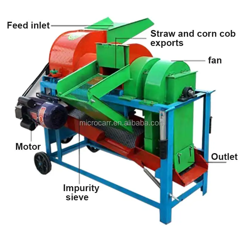 Fresh Sweet Shell Thresh Diesel And Thresher Maize Skin Peeling Sheller ...