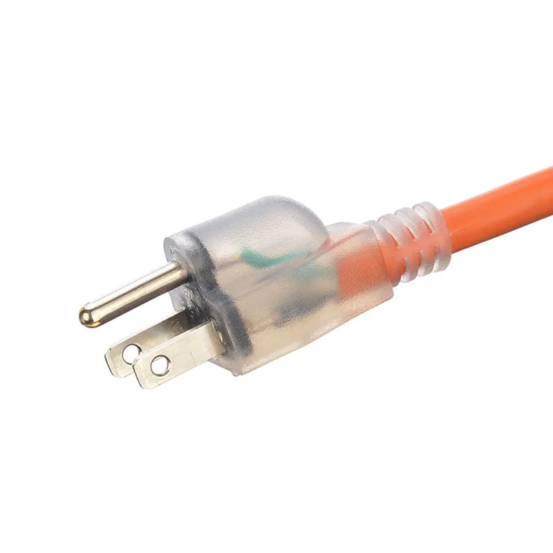 Heavy Duty Orange Lighted Outdoor Extension Cord Single Electrical ...