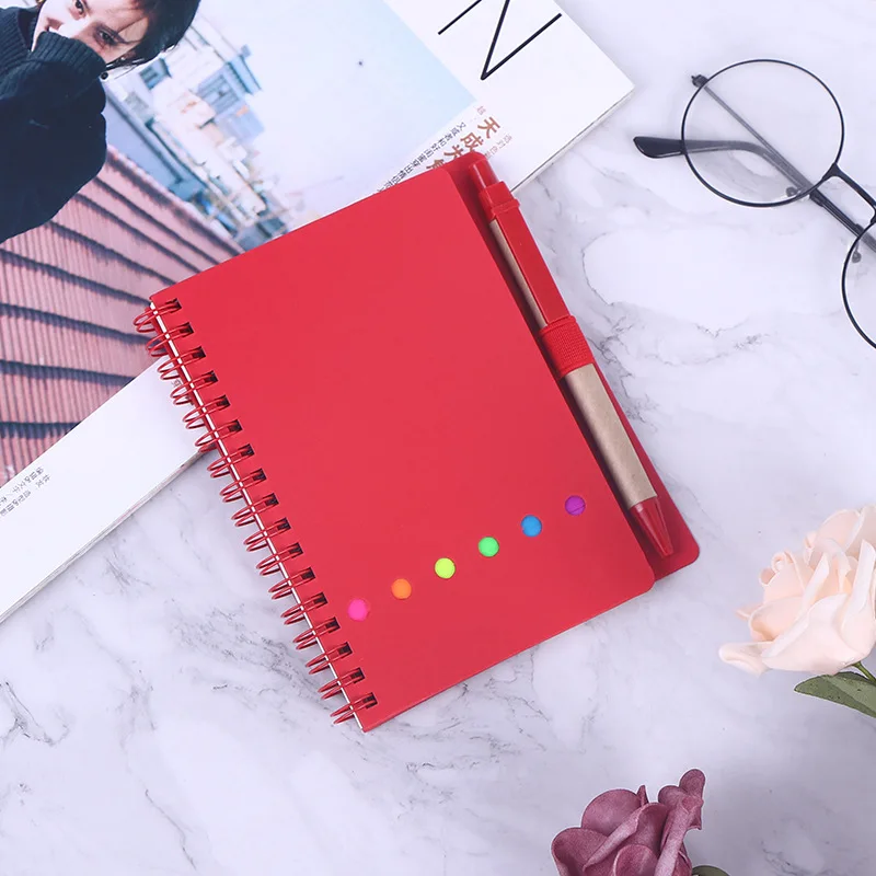 High Quality Custom Logo Spiral Notebook Sticky Notes Kraft Paper Memo ...