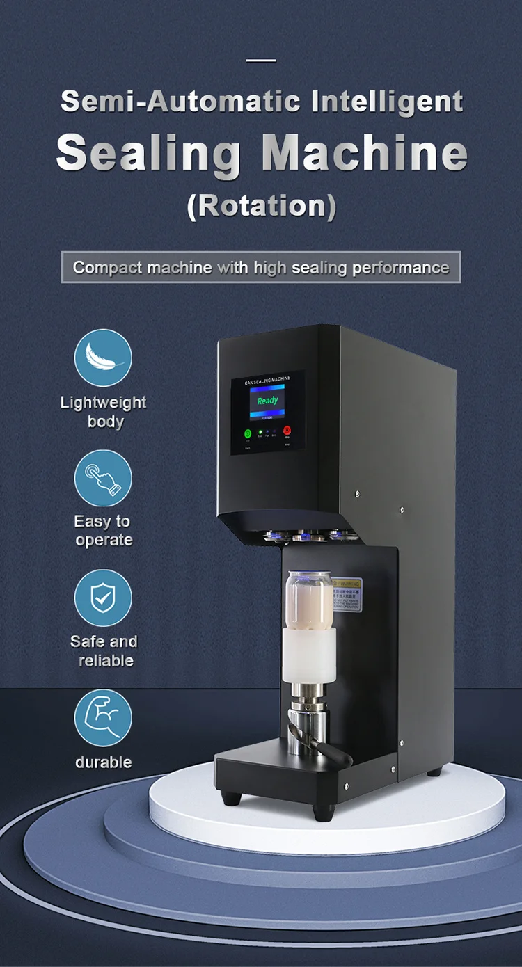 Semi Automatic Can Sealing Machine Semi Auto Pet Bottle Can Sealer ...