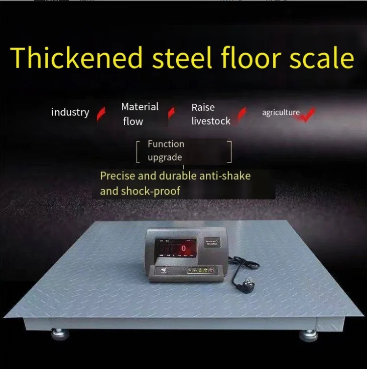 1T 2T 3T Platform Scale Carbon Steel Electronic Weighing Scales Digital ...