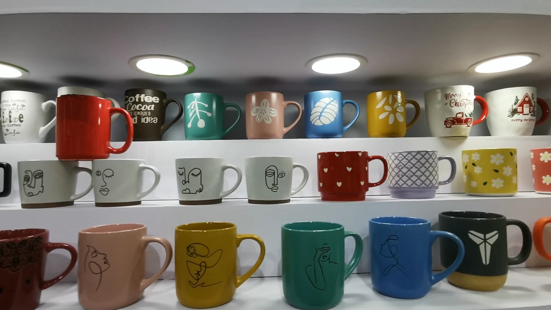 Two Tone Glazed Stoneware Mug With Silk Screen 14oz Ceramic Coffee Milk ...