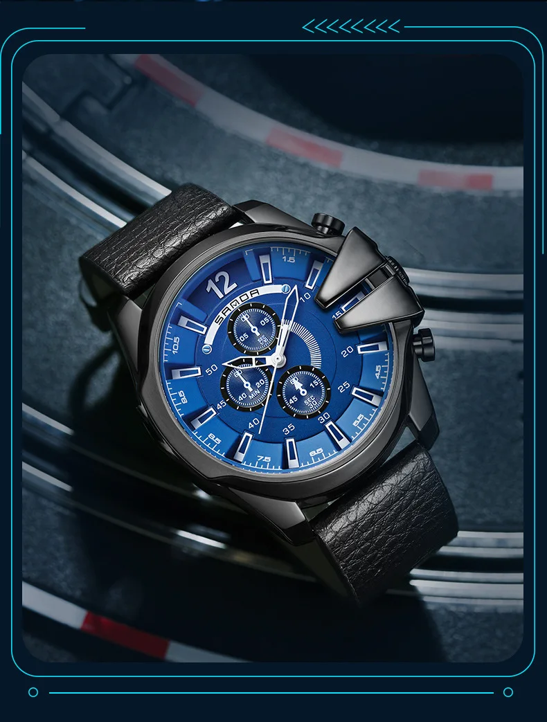 Cw-487 Fashion Male Chronograph Stainless Steel Waterproof Sports ...