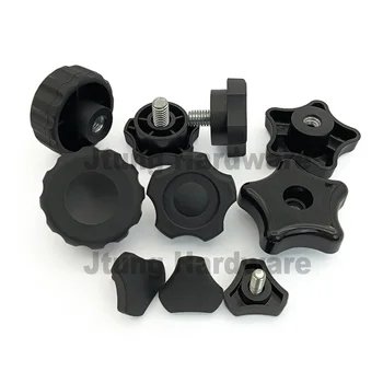 M5 M6 M8 M10 Stainless Steel Mat Plastic Six Lobe Flower Knurled Knob Screws M6 T Wing Thread X ...