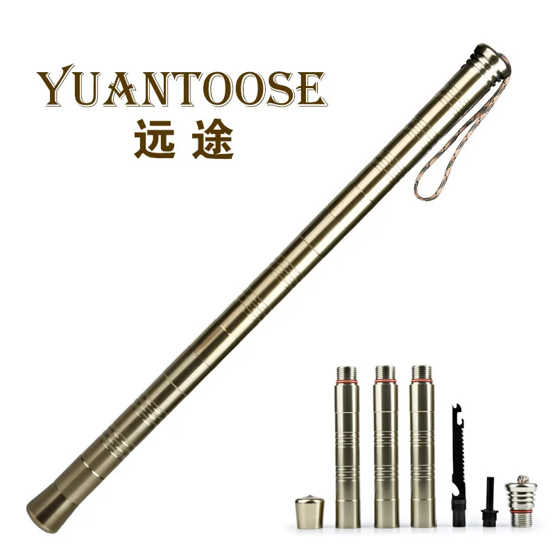Aluminum Outdoor Survival Folding Multi-function Self-defense Stick ...