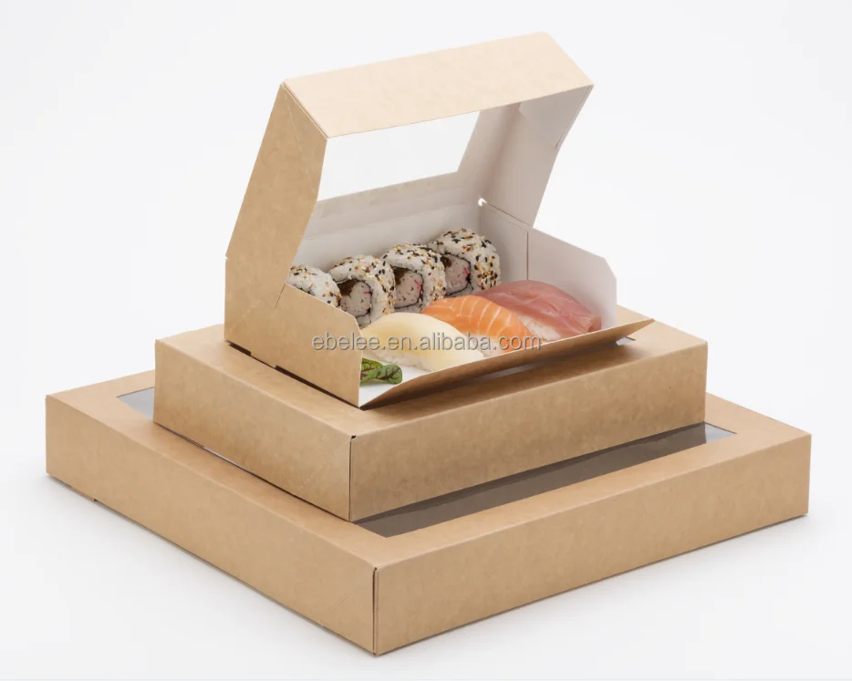 Restaurant Custom Printed Fast Food Take Away Sushi Paper Box With ...