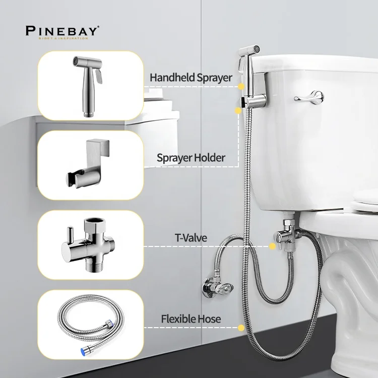 Pinebay Premium Stainless Steel Shattaf Shower Bidets Spray Faucet ...