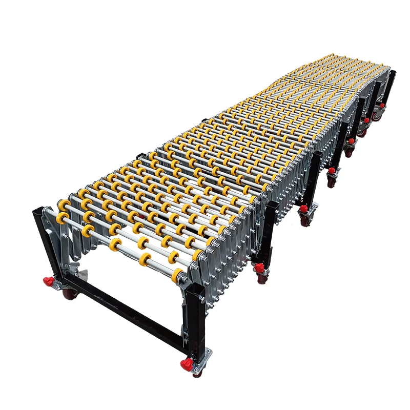 Carton Packing Conveyor Unloading Pulley Gravity Conveyor Telescopic ...