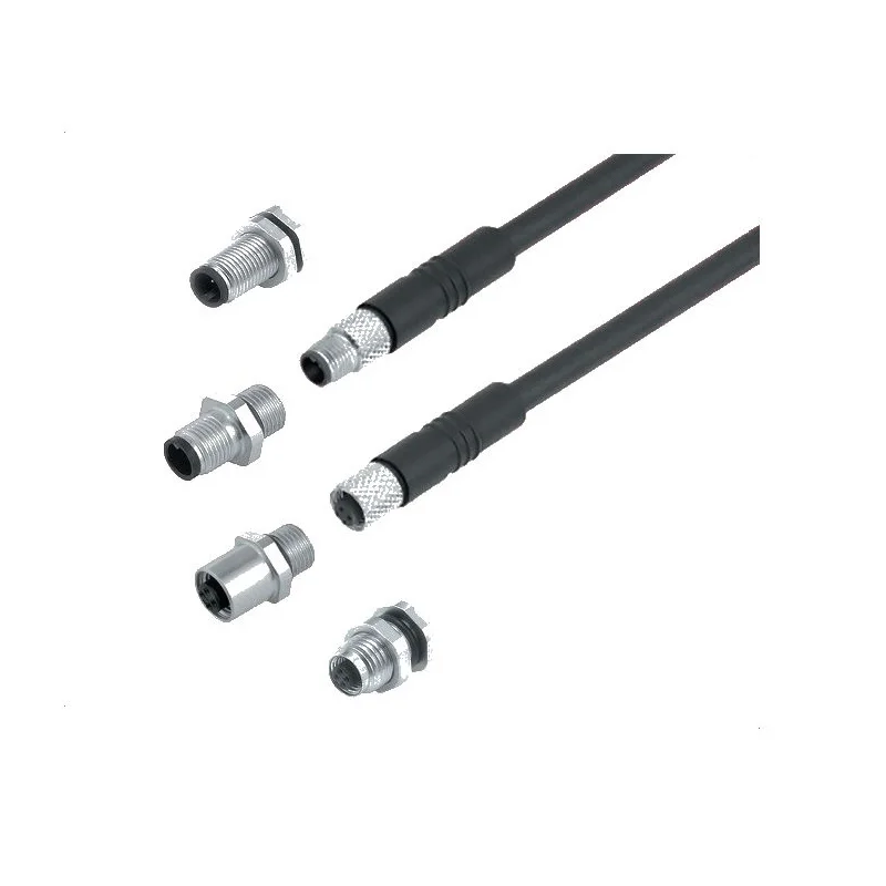 M5 Female Circular Sensor 3Pin 4Pin Waterproof IP67 Din Connector Front ...