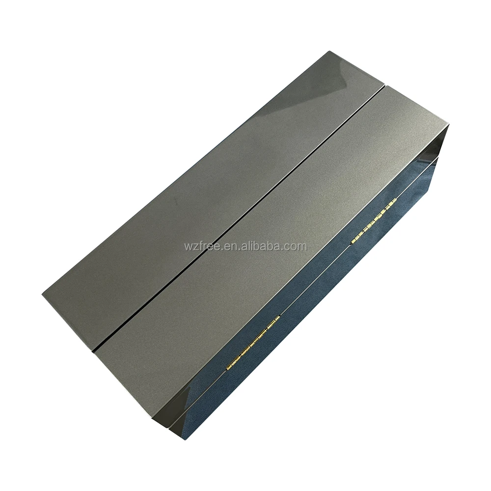 Customized Design Modern Luxury Wine Packaging Box Grey Double Open Red ...