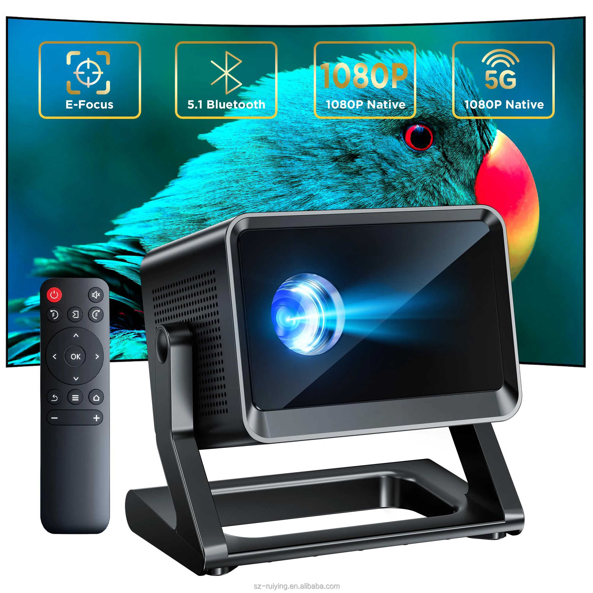 Ultra HD Projector with Wireless Screen Mirror & Auto Correction
