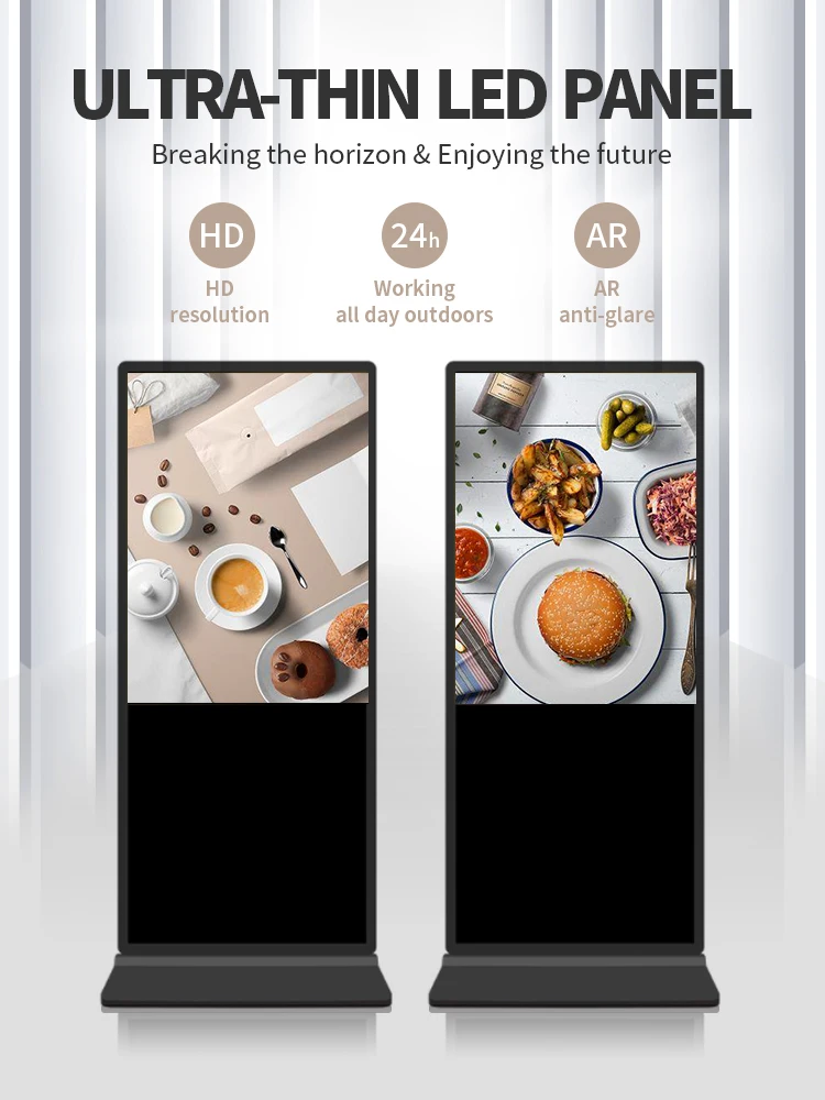 49 Inch Freestanding Digital Posters Multi Touch Screen Network ...