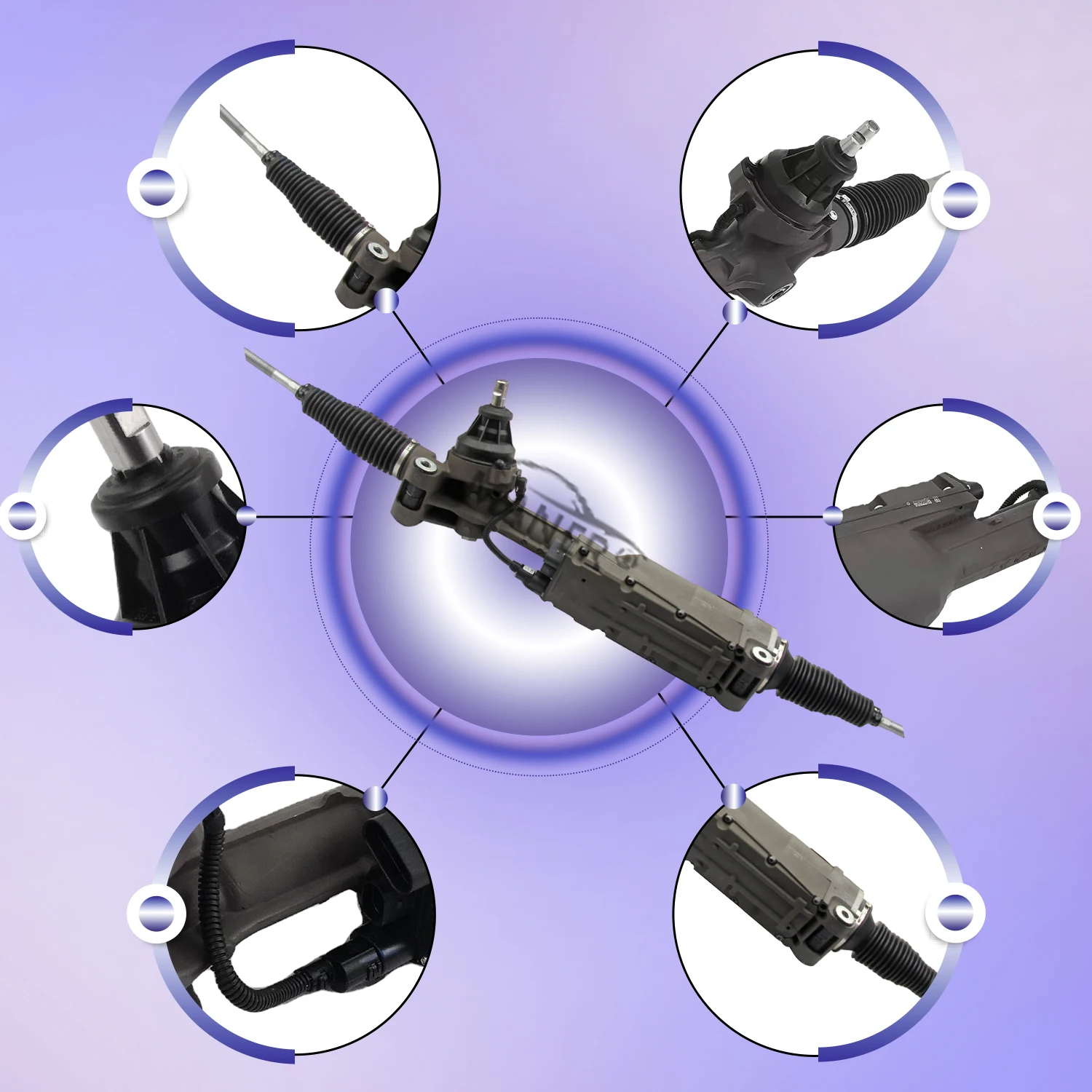 Maner 8r0909144g 8r1423055ab 8r1423055ac Auto Engine Part Steering Rack ...