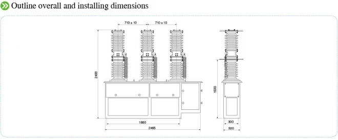 35KV Outdoor ZW7 High-voltage Vacuum Circuit Breaker ZW7-40.5/1250A Power Station Type Switch ...