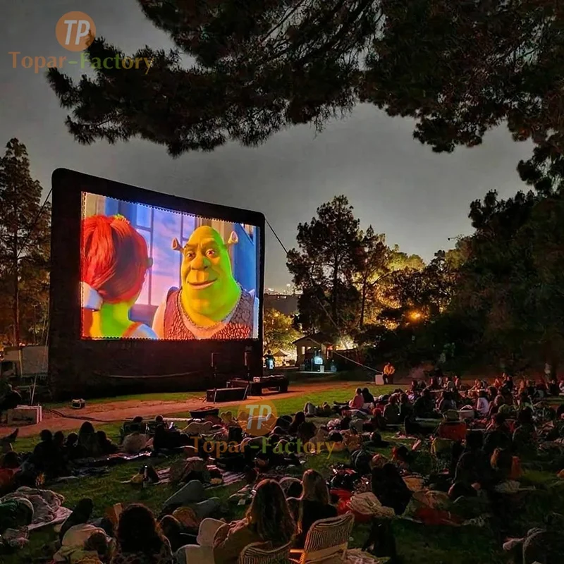 20ft 25ft Giant Air Hd Screen Blow Up Front & Rear Inflatable Screen ...