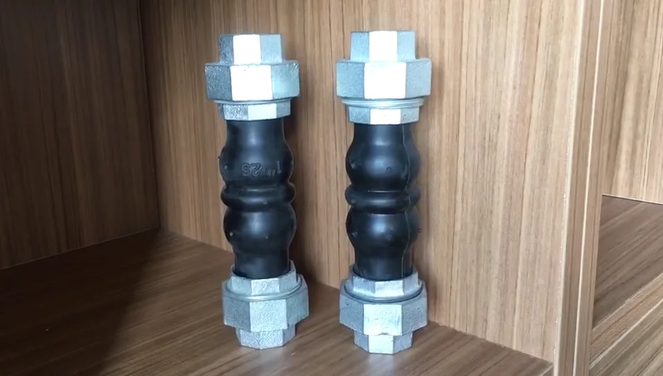 Industrial Pipe Dn65 Flexible Bellows Screwed Union Double Sphere Steam ...