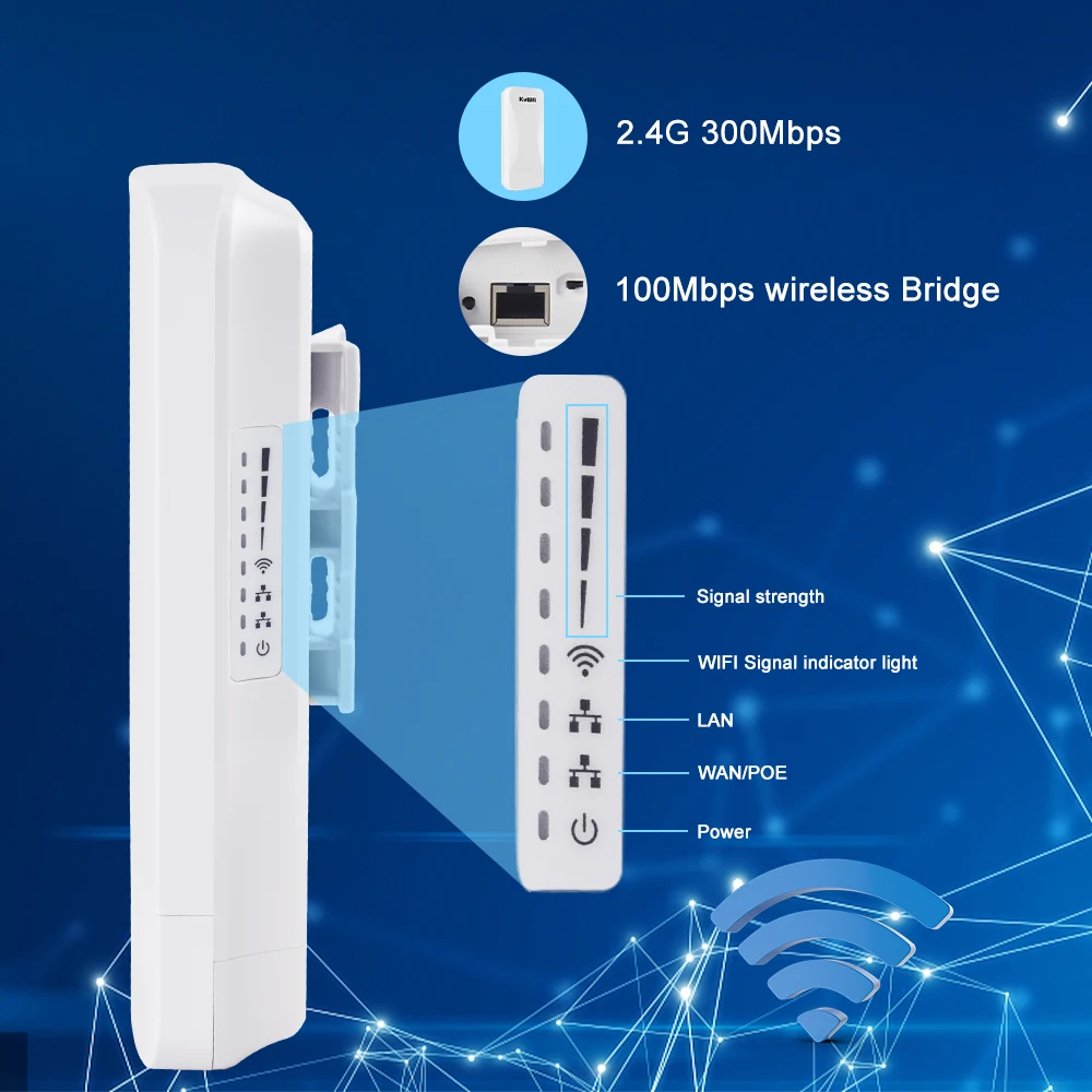 Alibaba.com: 2.4GHz 1km wireless bridge, outdoor repeater with 150m ...