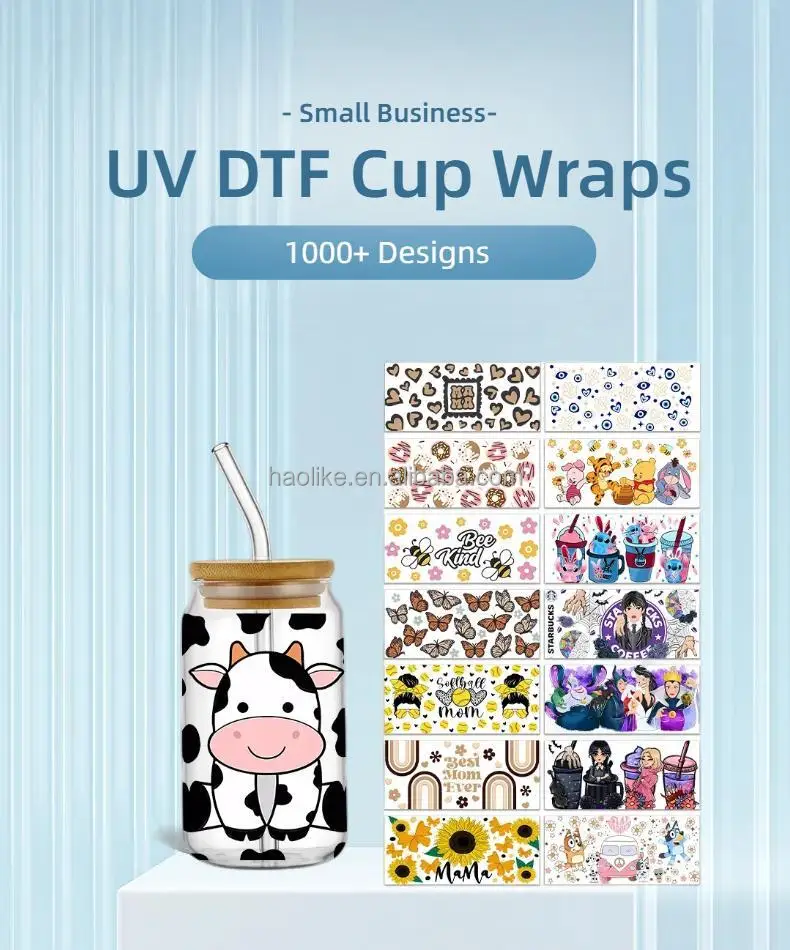 DTF Sticker Printer UV Printing Machine for Bottle Wraps