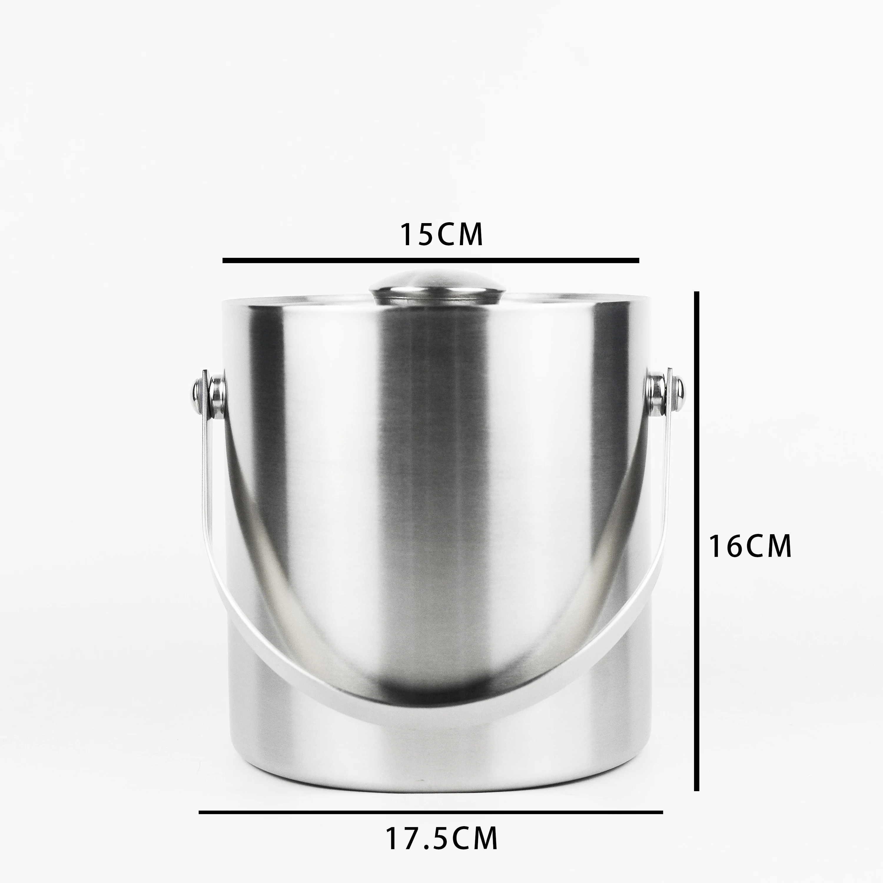 Hot Sales Custom Logo Stainless Steel Ice Bucket Plastic Bucket Champagne New Design Ice Bucket ...