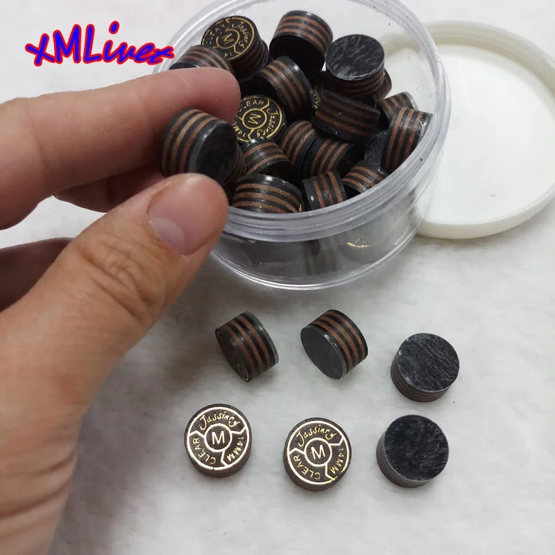 Customized Black Brown Pool Cue Tips 14mm 5 Layers With Cushion M ...