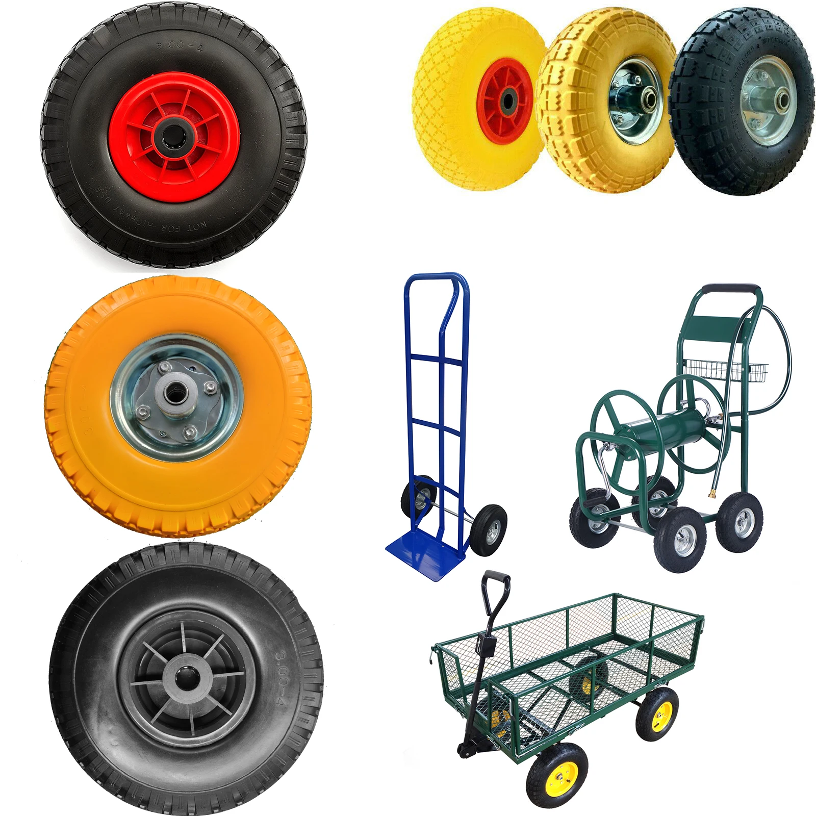 Flat Free Wheelbarrow Tire Replacement Assembly Kit Will Machinery