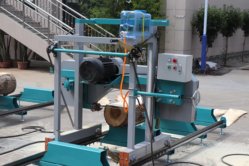 Portable Horizontal Log Cutting Band Saw Machine Wood Band Sawmill