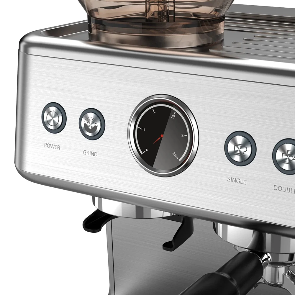 Commercial Restaurant 15 Bar Pump Electric Semi-automatic Espresso ...