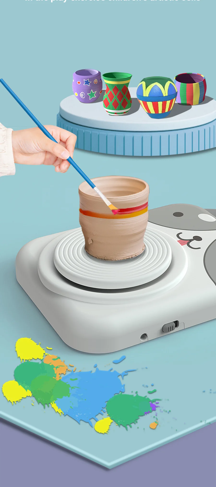 Manual Diy Electric Pottery Machine Children's Playdough & Slime Tool ...