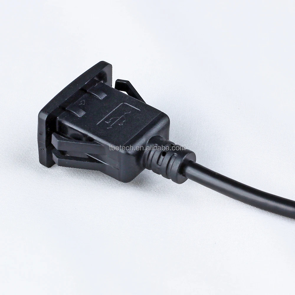 USB-A Male USB-C Female Flush Mount Snap-in Socket 3A Fast Charging PVC ...
