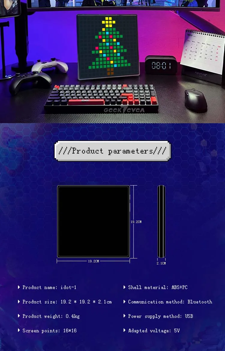 LOY Bluetooth Connection RGB Full Color Programmable LED Display Screen ...