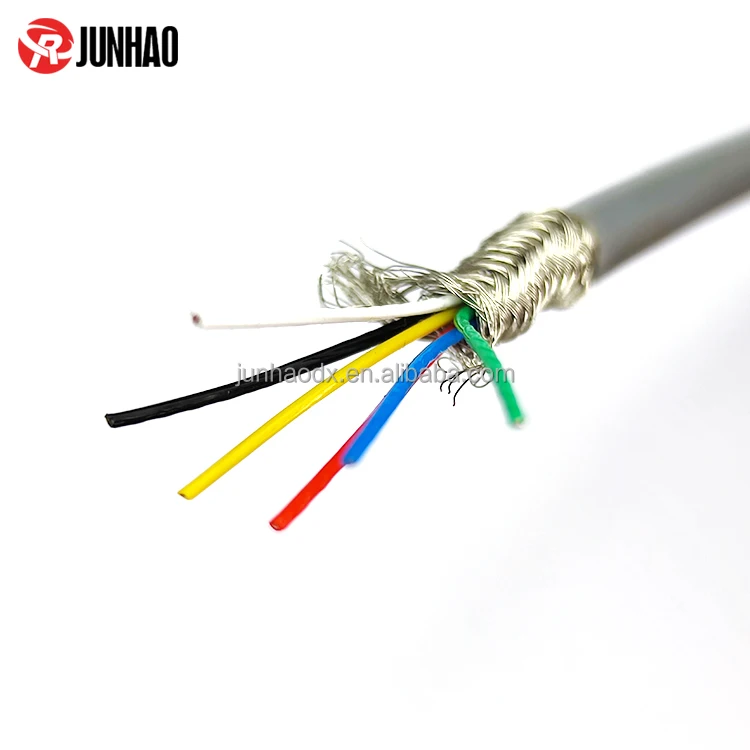 6 Core Shielded Wire Cable 24AWG Fep Wire With Silicone Jacket| Alibaba.com