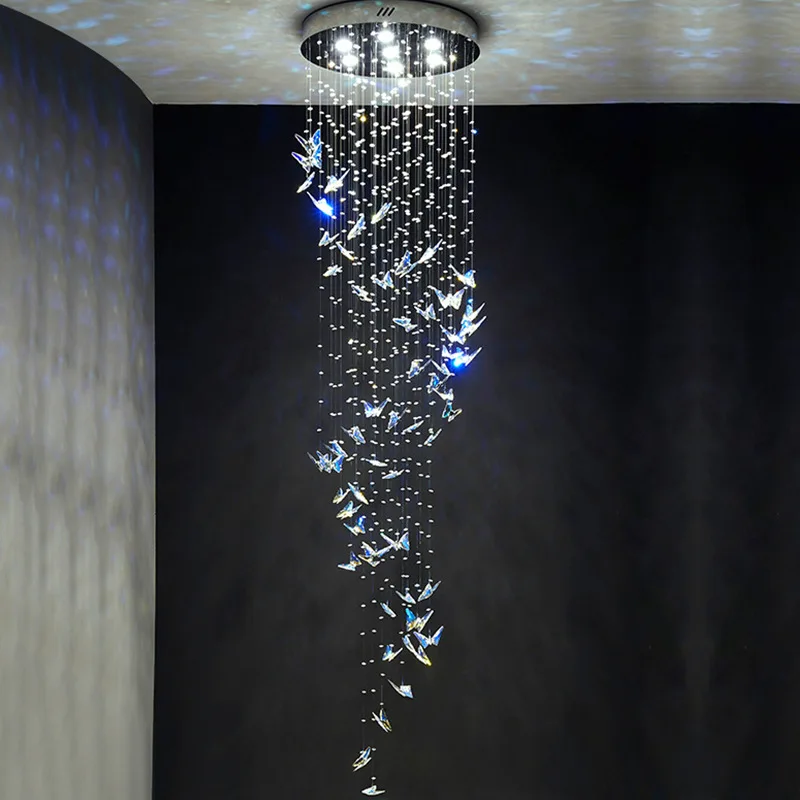 JYLIGHTING Modern Crystal Round Pendant Light LED Chandelier Lamp ...
